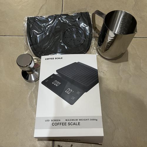 Jual Paket tamping matt + tamper ss 58mm + timbangan LED + pitcher ...