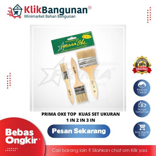 Jual PAKET SET KUAS CAT PRIMA GAGANG KAYU ISI 1 INCH 2 INCH 3 INCH ...