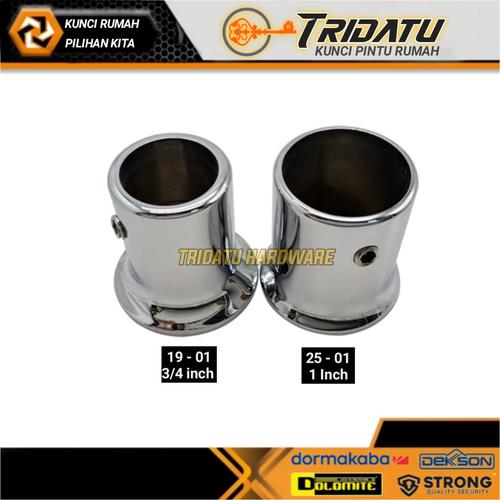 Jual Glass Clamp GH konektor pipa ke tembok tube holder brass ...