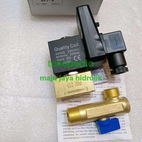 Jual SOLENOID DRAIN VALVE WITH TIMER/ SOLENOID TIMER AUTO DRAIN 1/2 ...