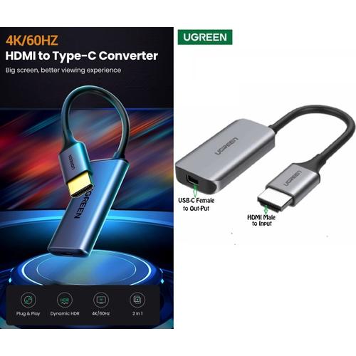 Jual Ugreen HDMI Male to USB C Female Adapter HDMI 2.0 to USB C 4K 3D ...