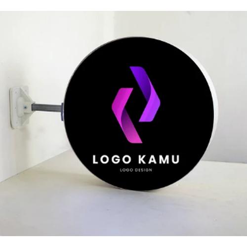 Jual Neon Box Bulat 2 Sisi Include Bracket Tinggal Pasang - 1 MUKA ...