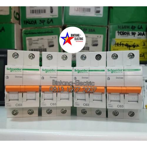 Jual MCB 50A dan 63A 2P atau 2 Pole Domae Schneider - Jakarta Pusat ...