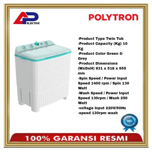 Jual Mesin Cuci Polytron 2Tbng 10kg Twintub|PWM-1076 - Kota Serang ...