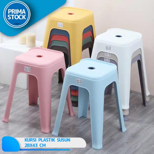 Promo KURSI BASO SUSUN PLASTIK TEBAL STOOL CHAIR MODERN PASTEL CAFE 665 ...