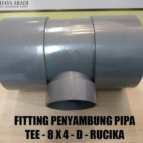 Jual Tee PVC RUCIKA 8" x 4" Tee reducer verlop T sok pipa pvc 8 x 4 ...