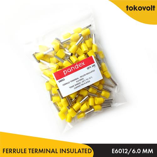 Jual Pandex Ferrule Terminal 6.0mm E6012 Insulated / Skun Ferrule ...