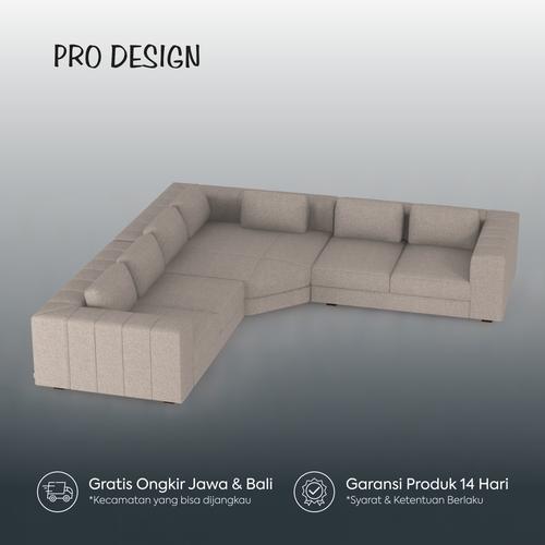 Promo Pro Design Mal Set Sofa Modular - 4I Grey Cicil 0% 3x - Kota ...