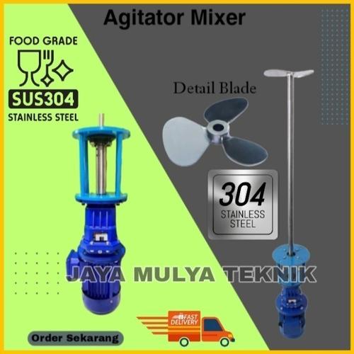 Promo Agitator Mixer Kimia SS304 0,75KW 1HP 3Phase 2 Pole With Gearbox ...