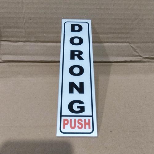 Jual AKRILIK SIGN TARIK, GESER KANAN/KIRI, DORONG Ukuran 5×20cm ...