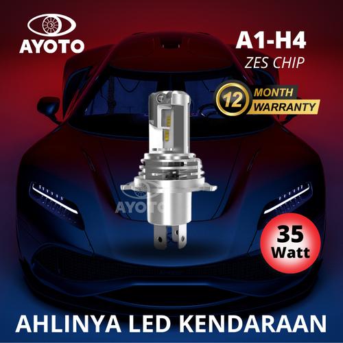 Jual Lampu Led mobil headlamp utama Socket H4/HS1 hi/low 35+35watt ...