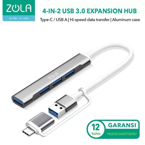 Promo Zola 4 IN 1 USB 3.0-TYPE C USB HUB 4 Port USB Splitter Adapter OTG - Jakarta Barat - Zola ...