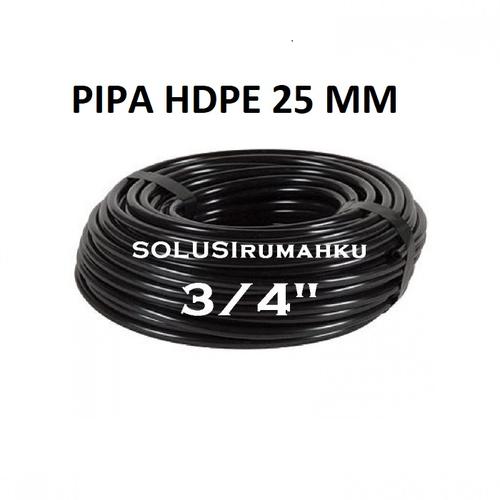 Jual 150 Meter Selang HDPE 3/4" Pipa PE Hitam PDAM Tanam 0.75 Inch 0,75 ...