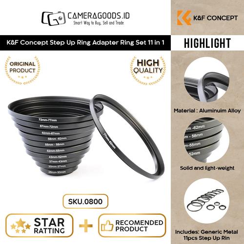Jual KNF K&F Concept Step Up Ring Adapter Ring Set 11 in 1 - Jakarta Utara - Camera Goods ...