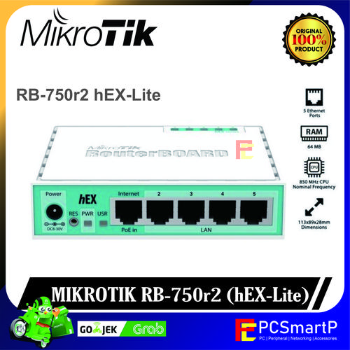 Jual MIKROTIK RB750r2 (hEX-lite) Routerboard 5 port / RB-750r2 Mikrotik ...