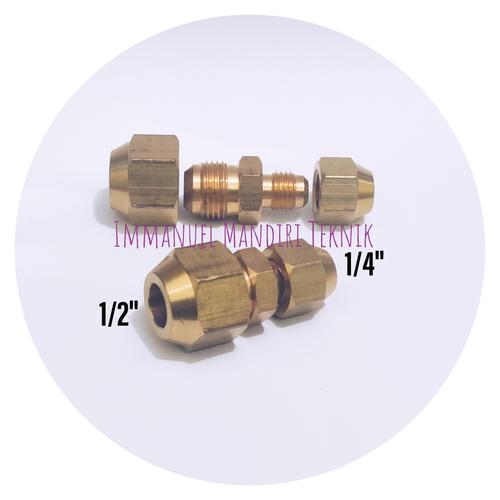 Jual Double nepel AC 1/2 x 1/4 / Reducer nepel pipa AC 1/2 x 1/4 - set - Jakarta Utara ...