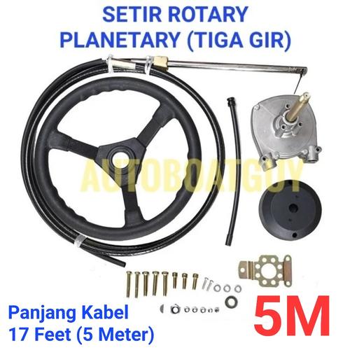 Jual Setir Set 5 METER Perahu Kapal PLANETARY 3 GIR (Upgrade Rotary ...