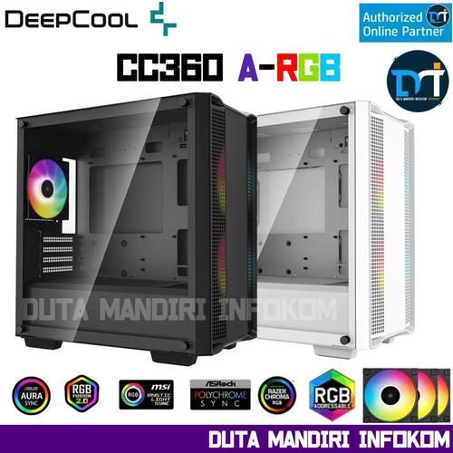 Promo DeepCool CC360 ARGB - Tempered Glass m-ATX Gaming Case with A-RGB ...