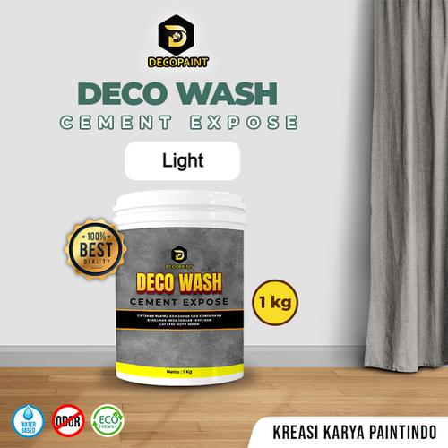 Jual Decopaint Deco Wash Cement Expose Cat Dekoratif Warna - Light 1 Kg ...