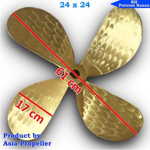 Jual Baling-baling kapal Kuningan Daun 4 ukuran 24 x 24 | Asia ...