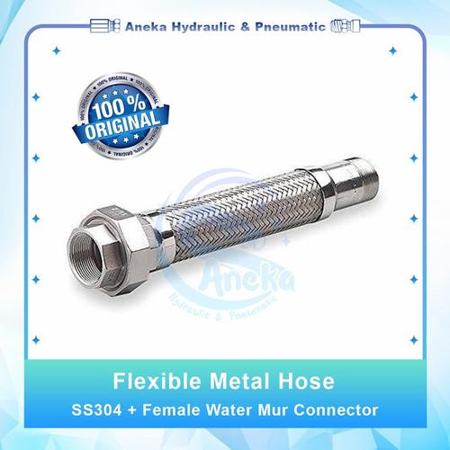 Jual Flexible Metal Hose SS304 3/4"Inch (25cm)+Watermur X Male NPT ...