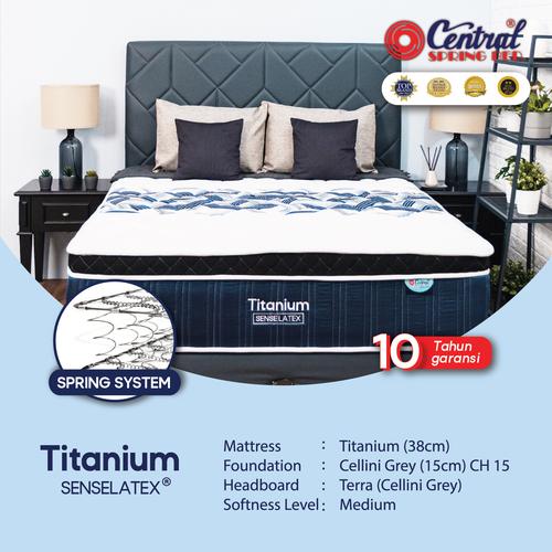 Jual Spring Bed Central Gold Titanium Plush Top - Mattress Only - KASUR ...