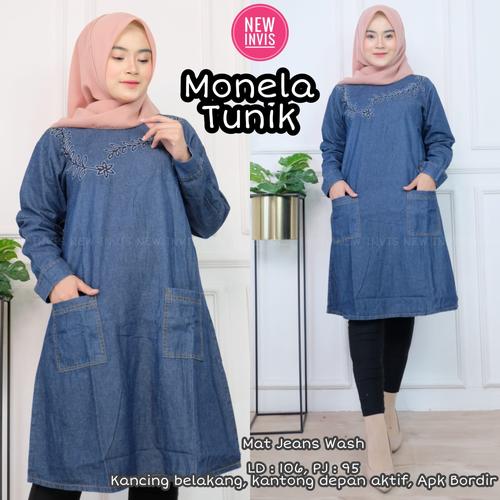 Jual Tunik Jeans Bordir Monela Denim Dress - Kota Surakarta - PRAFF_ID ...