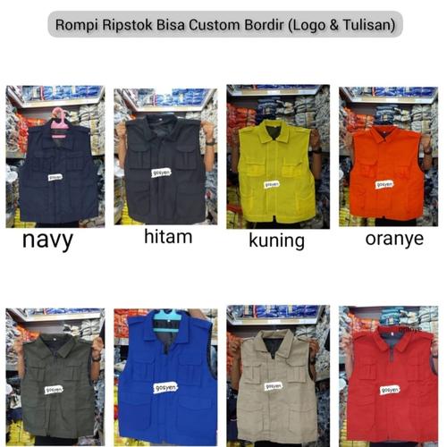 Jual Rompi kotak/rompi ripstok/rompi/rompi partai/rompi seragam - biru ...