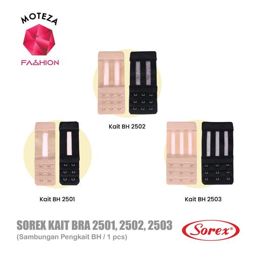 Jual Kait Bra Sorex - 2501 ; 2502 ; 2503 Bra Extender Sambungan Pengait BH - 2501 Kait 2, Hitam ...