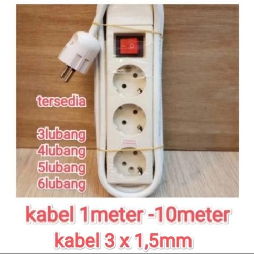 Jual stop kontak uticon +saklar 3lubang/4lubang/6lubang extension cable ...