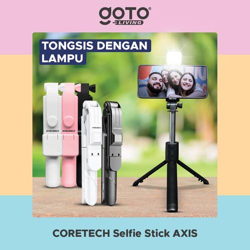 Promo Coretech Axis Tripod Tongsis Bluetooth Remot Selfie Stick LED ...