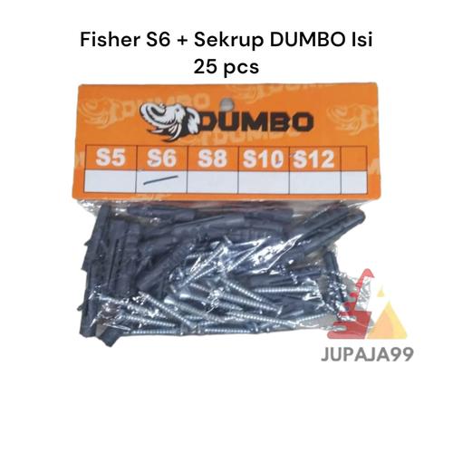 Promo Fisher S6 + Sekrup DUMBO / Fisher S6 Sekrup Isi 25 Pcs - Kota ...