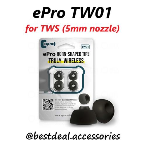 Jual ePro TW01 Horn-shaped Silicone Tips Eartips for TWS (5mm Nozzle ...