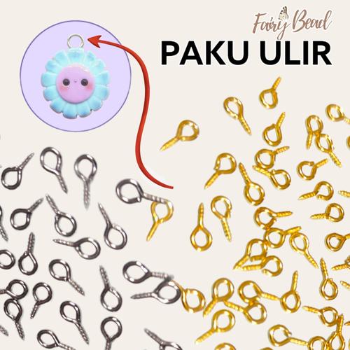 Jual (100pcs) PAKU ULIR / Sekrup Ulir Kepala Bulat / Mini Screw Eyepins ...