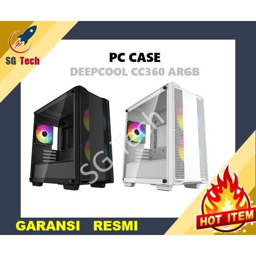 Jual Casing Deepcool CC360 Black / White A-RGB Micro-ATX Casing ...