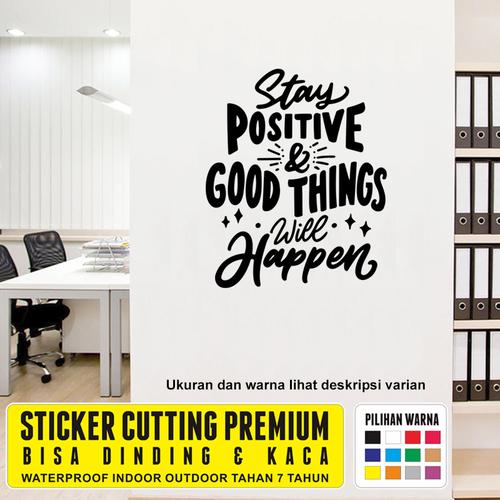 Jual Cutting Stiker Quotes Motivasi Kantor Kafe untuk Dinding Kaca Stay ...