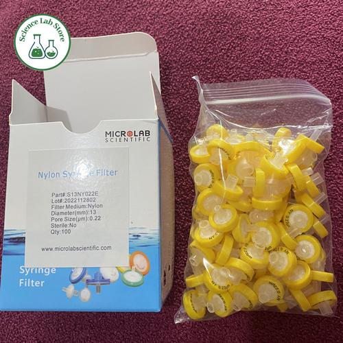 Jual Syringe Filter Nylon EasyFil HPLC 13mm 0.22um Microlab 100pcs/pack ...