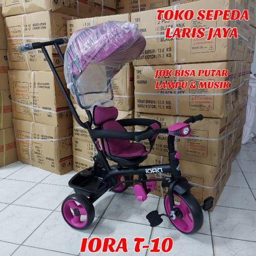 Jual SEPEDA ANAK RODA TIGA PMB IORA T-10, SEPEDA STROLLER ANAK RODA ...