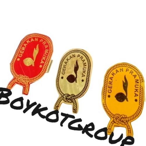Jual ring hasduk gerakan pramuka kuningan oval - Merah - Kab. Boyolali ...