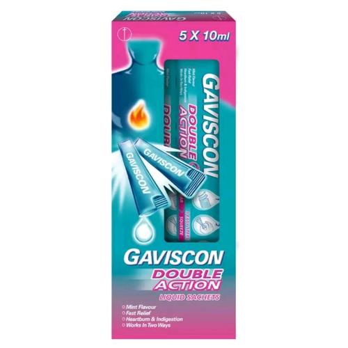 Jual Obat maag Gaviscon Double Action Liquid Sachet 10ml x 5 sachet ...