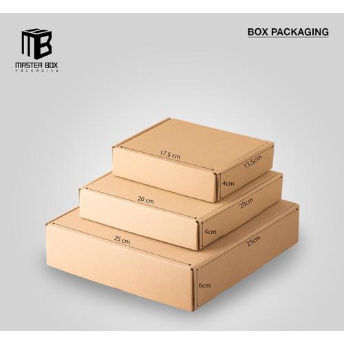 Jual Box / Kardus Packaging ukuran 20 x 10 x 8 cm Die Cut Kraft - Kab ...