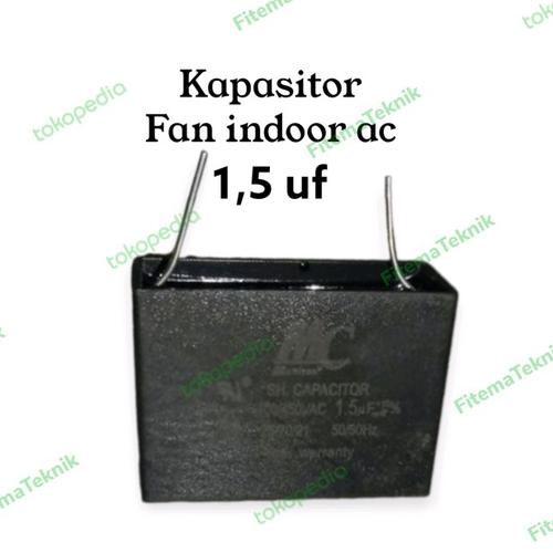 Jual kapasitor fan indoor ac 1,5 uf ujung kawat solder kapasitor 1,5 uf - Kota Tangerang ...