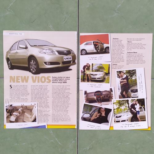 Jual lembar iklan cetak original review mobil toyota NEW VIOS - Kab ...