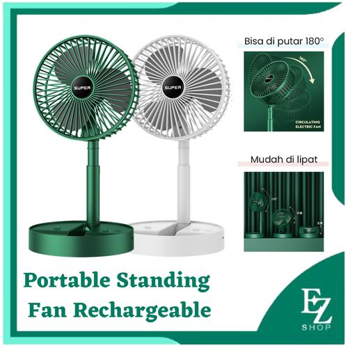 Jual Kipas Angin Portable Mini Lipat Standing Rechargeable Fan - Kota ...