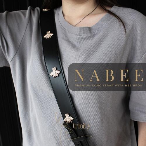 Jual *P* NABEE Premium Leather Strap Bag with Bee Patches | 120 X 4 CM ...