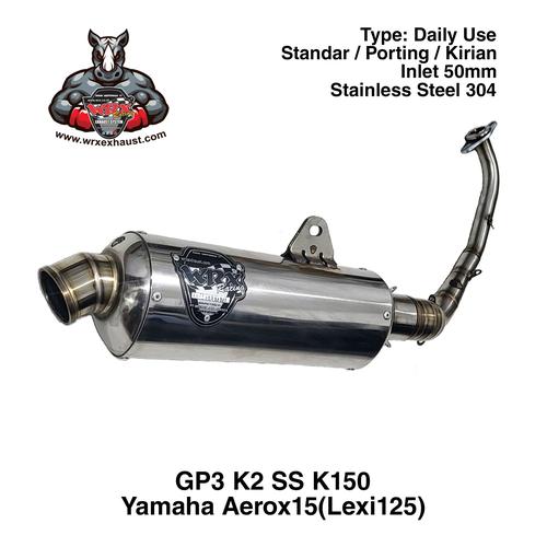 Promo Knalpot WRX GP3 SS K150 Aerox155 - K2 30cm, Lexi125 Cicil 0% 3x ...