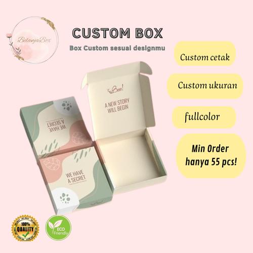Jual KARDUS/KARTON/BOX UK 43x32x8 CM CUSTOM MAILER PRINT WARNA PREMIUM ...