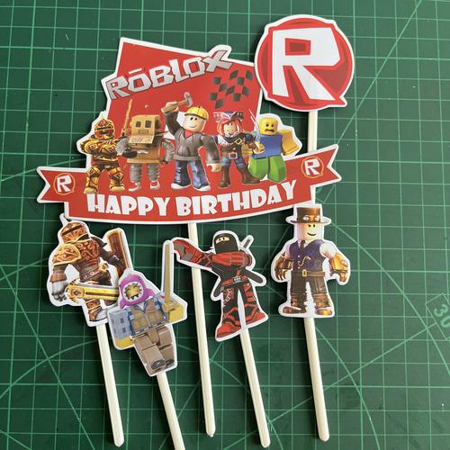 Jual Tusukan Cake topper Roblox cake topper Hbd paper - Jakarta Barat ...