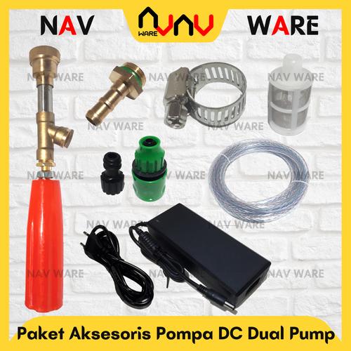 Jual Paket Aksesoris Perlengkapan Pompa Air DC 12V Dual Pump Cuci Motor - Paket 1 - Jakarta ...