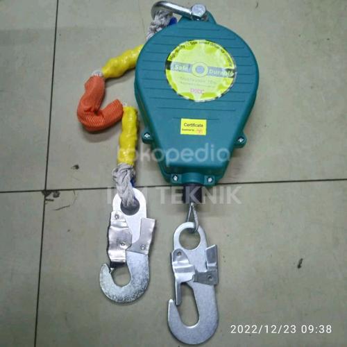 Jual Fall arrester 15m retractable lifeline safety prevention hook ...
